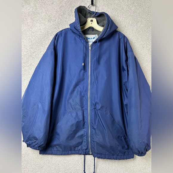 galls | Jackets & Coats | Galls Vintage Blue Hooded Windbreaker Jacket ...